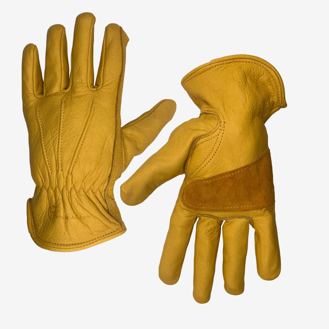 Leather Work Gloves with Palm Patch - Unlined – HerculesAG